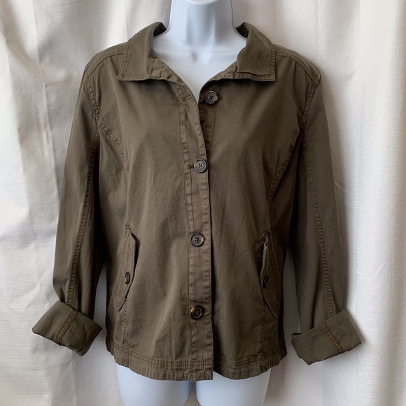 Caslon | Jackets & Coats | Euc Caslon Army Green Utility Jacket | Poshmark